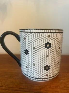 Anthropologie | Dining | Anthropologie T Initial Mug Black And White ...